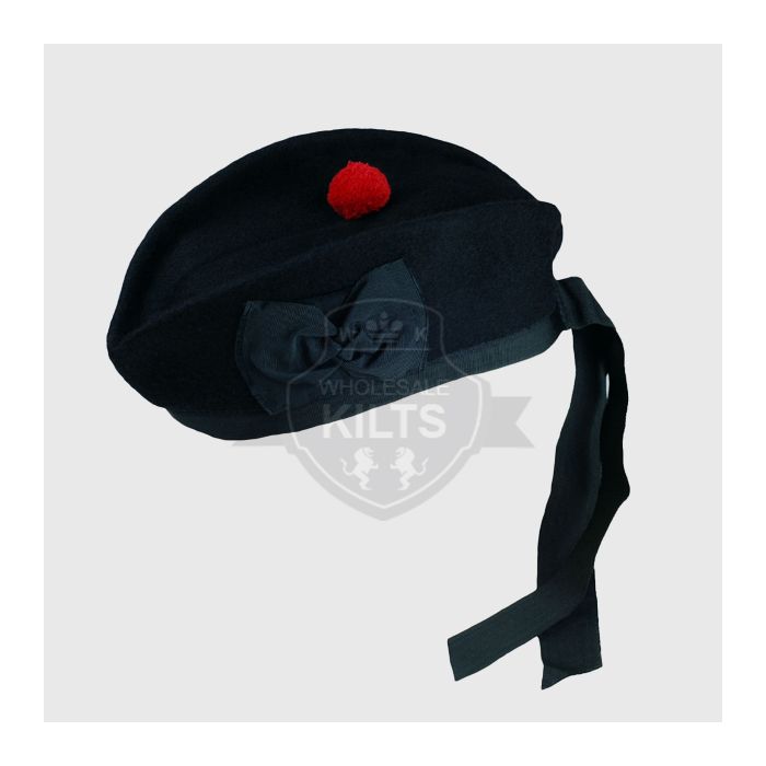 Wholesale Black Scottish Glengarry Cap